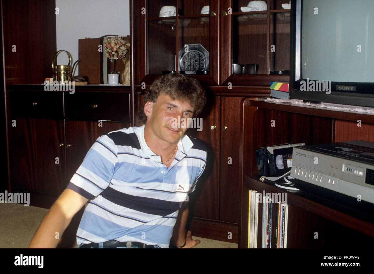 Rudi Völler on 05.07.1983 in Oyten. | usage worldwide Stock Photo - Alamy