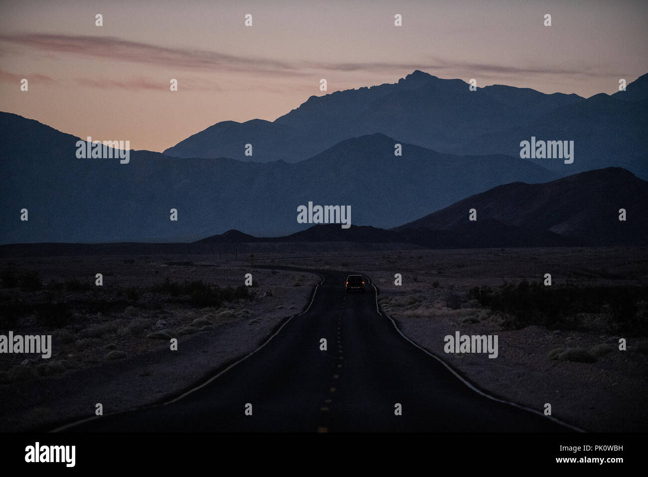 State Route 190 crossing Death Valley National Park in California, USA ...