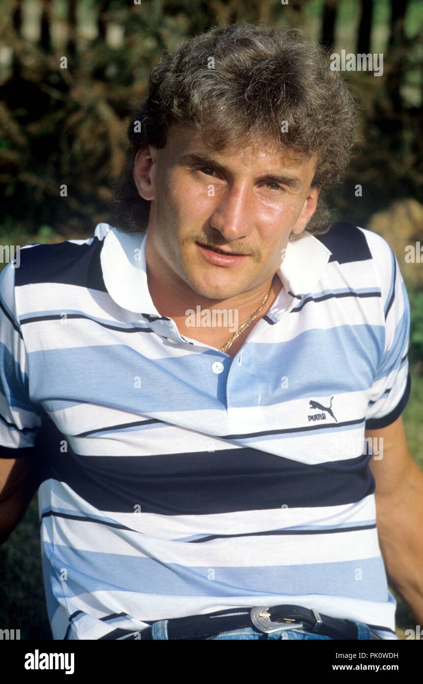 Rudi Völler on 05.07.1983 in Oyten. | usage worldwide Stock Photo - Alamy
