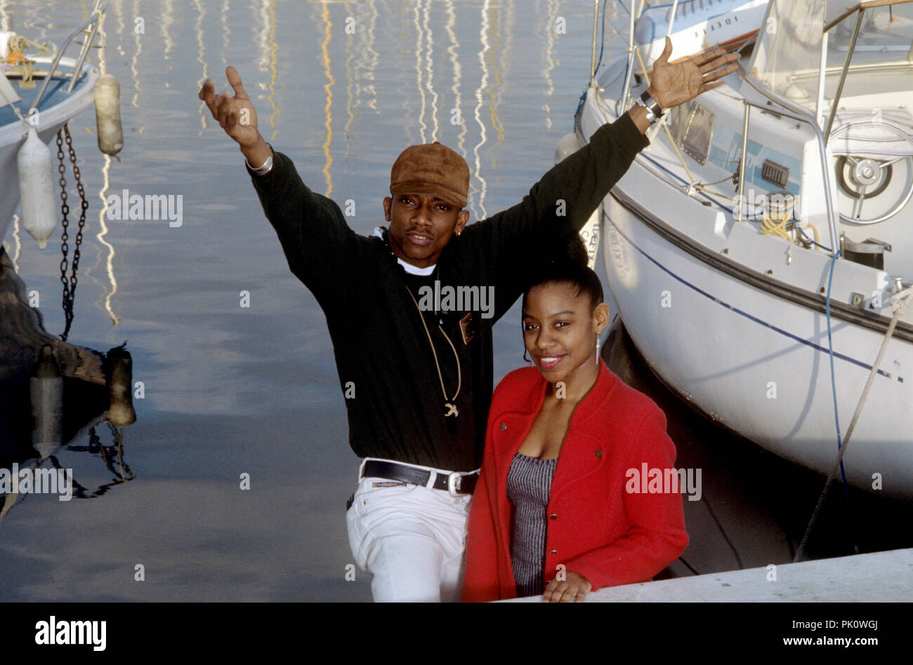 Culture Beat (l-r): Jay Supreme, Tania Evans on 01.02.1994 in Cannes ...
