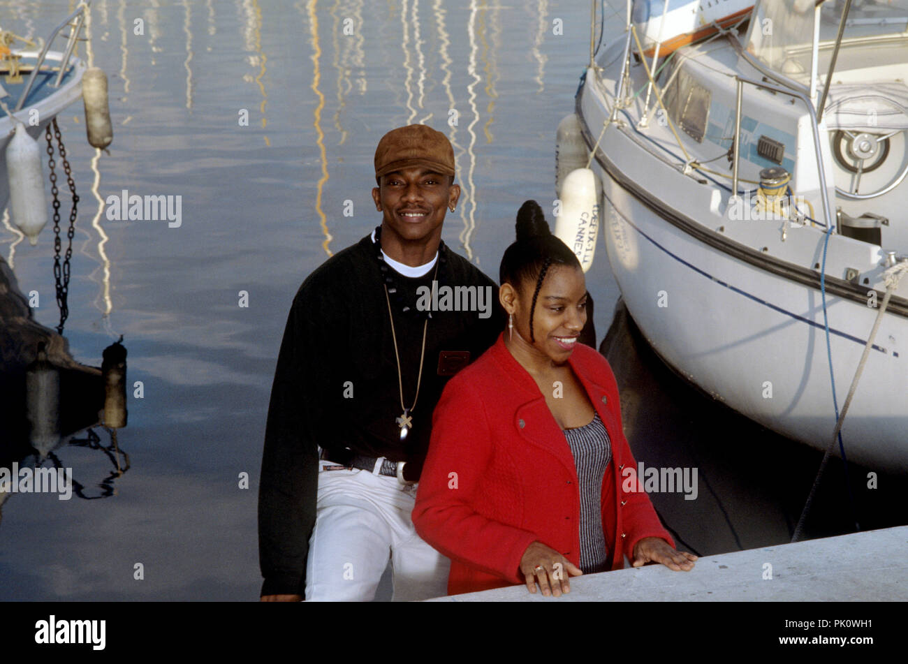 Culture Beat (l-r): Jay Supreme, Tania Evans on 01.02.1994 in Cannes ...