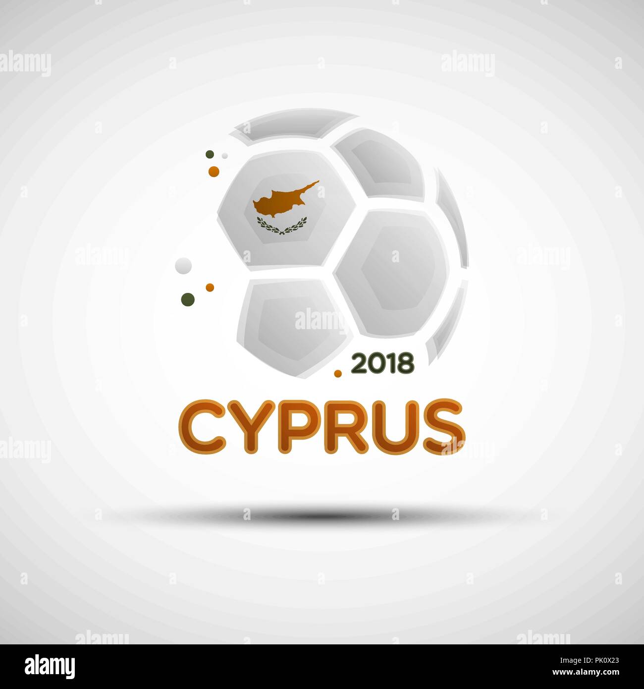 Football championship banner. Flag of Cyprus. Vector illustration of ...