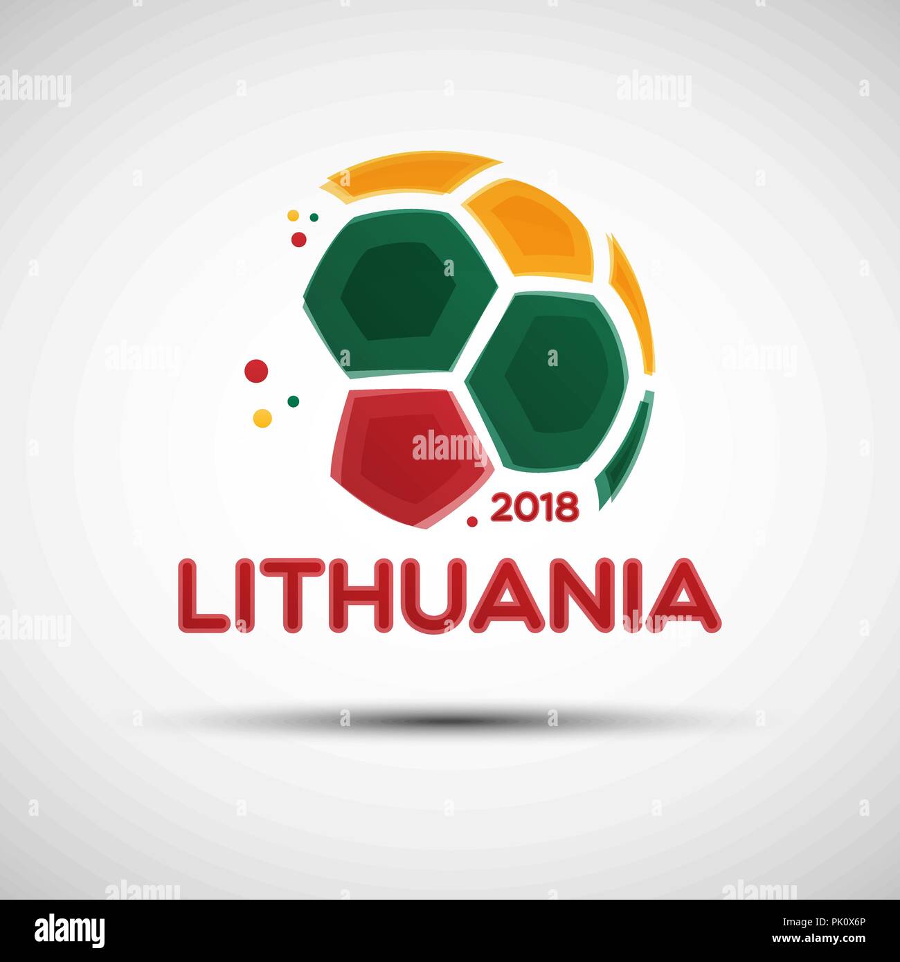 Football championship banner. Flag of Lithuania. Vector illustration of ...