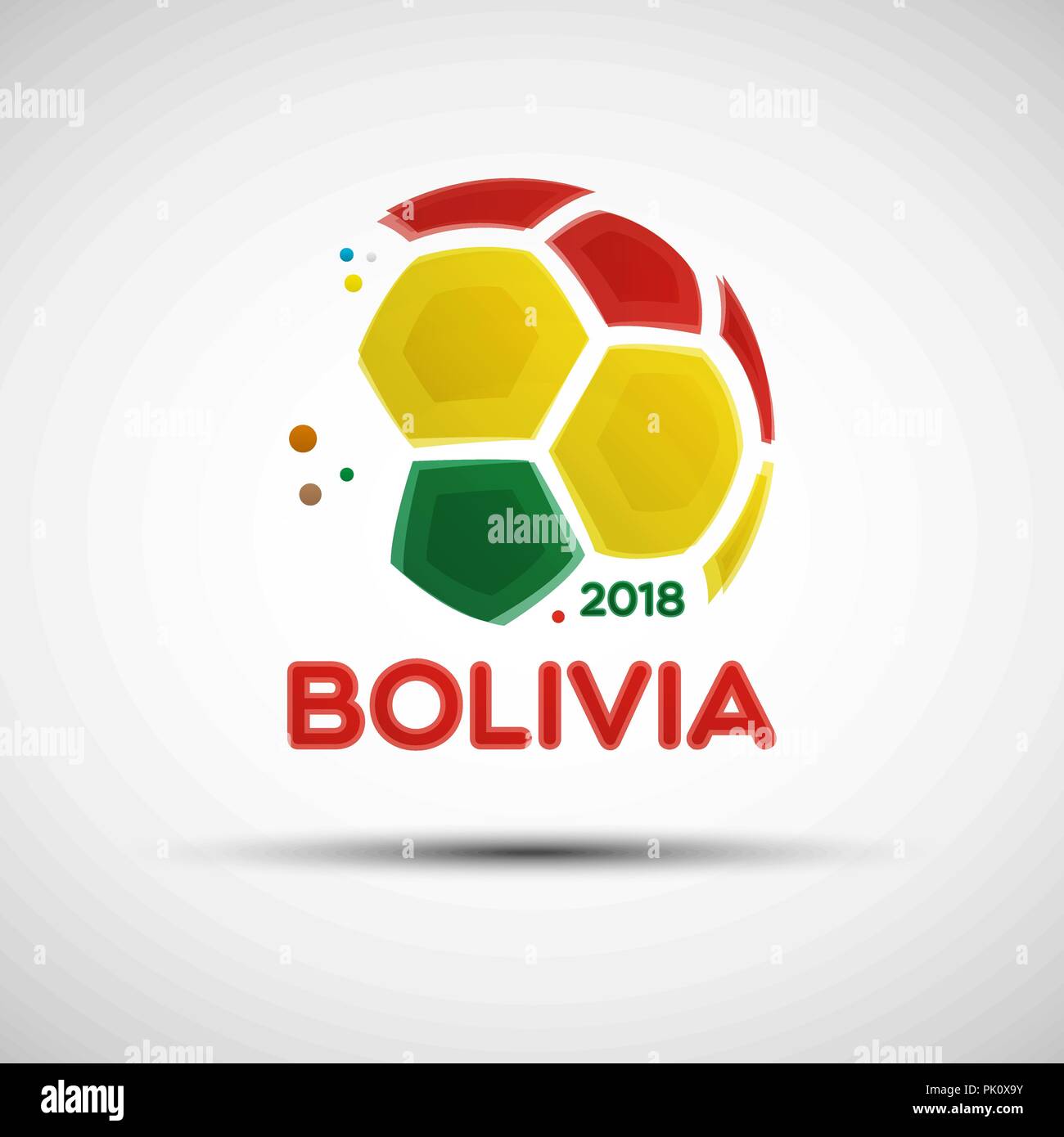 Football championship banner. Flag of Bolivia. Vector illustration of ...