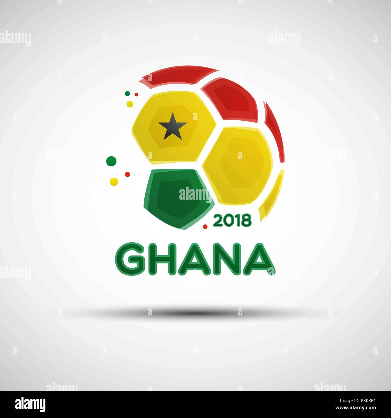 Football championship banner. Flag of Ghana. Vector illustration of ...