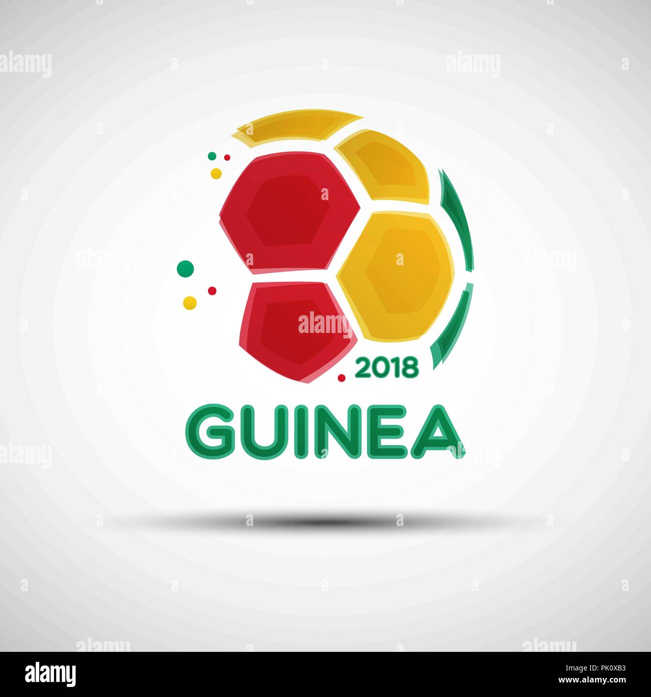Football championship banner. Flag of Guinea. Vector illustration of ...