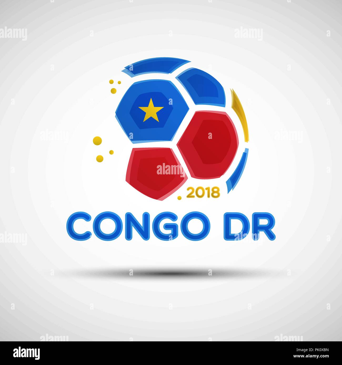 Football championship banner. Flag of Congo. Vector illustration of ...