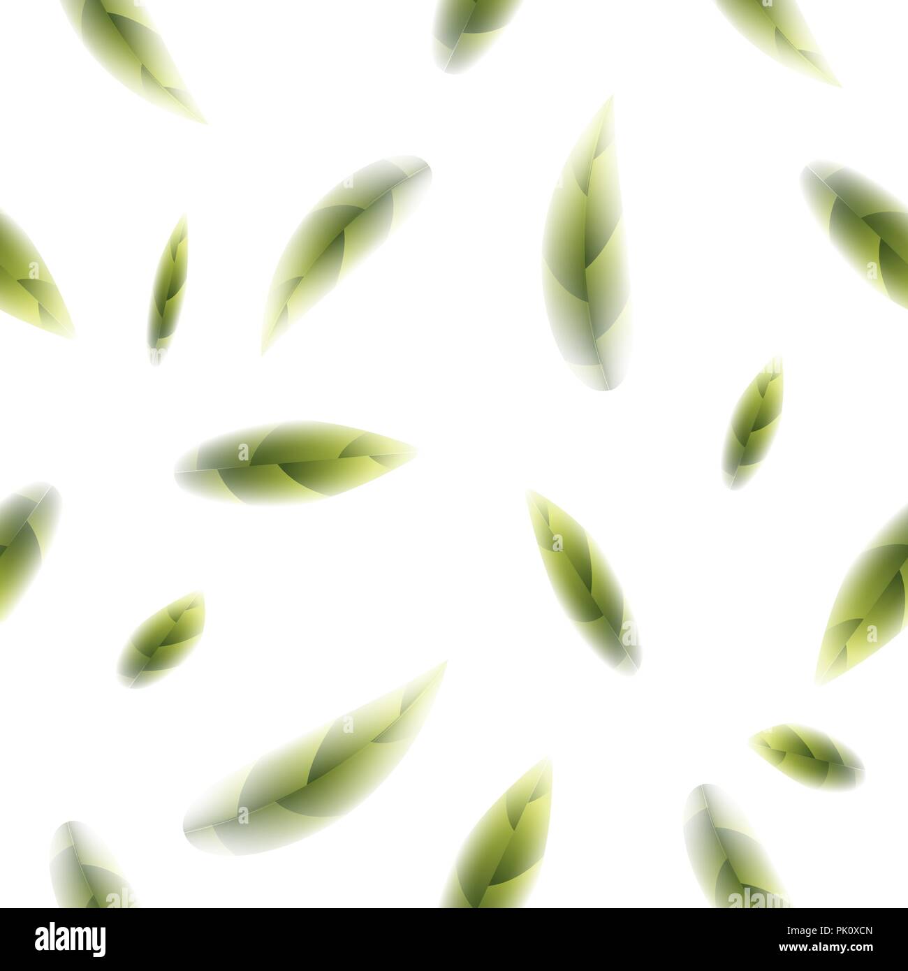 Tea leaves seamless pattern Stock Vector Images - Alamy