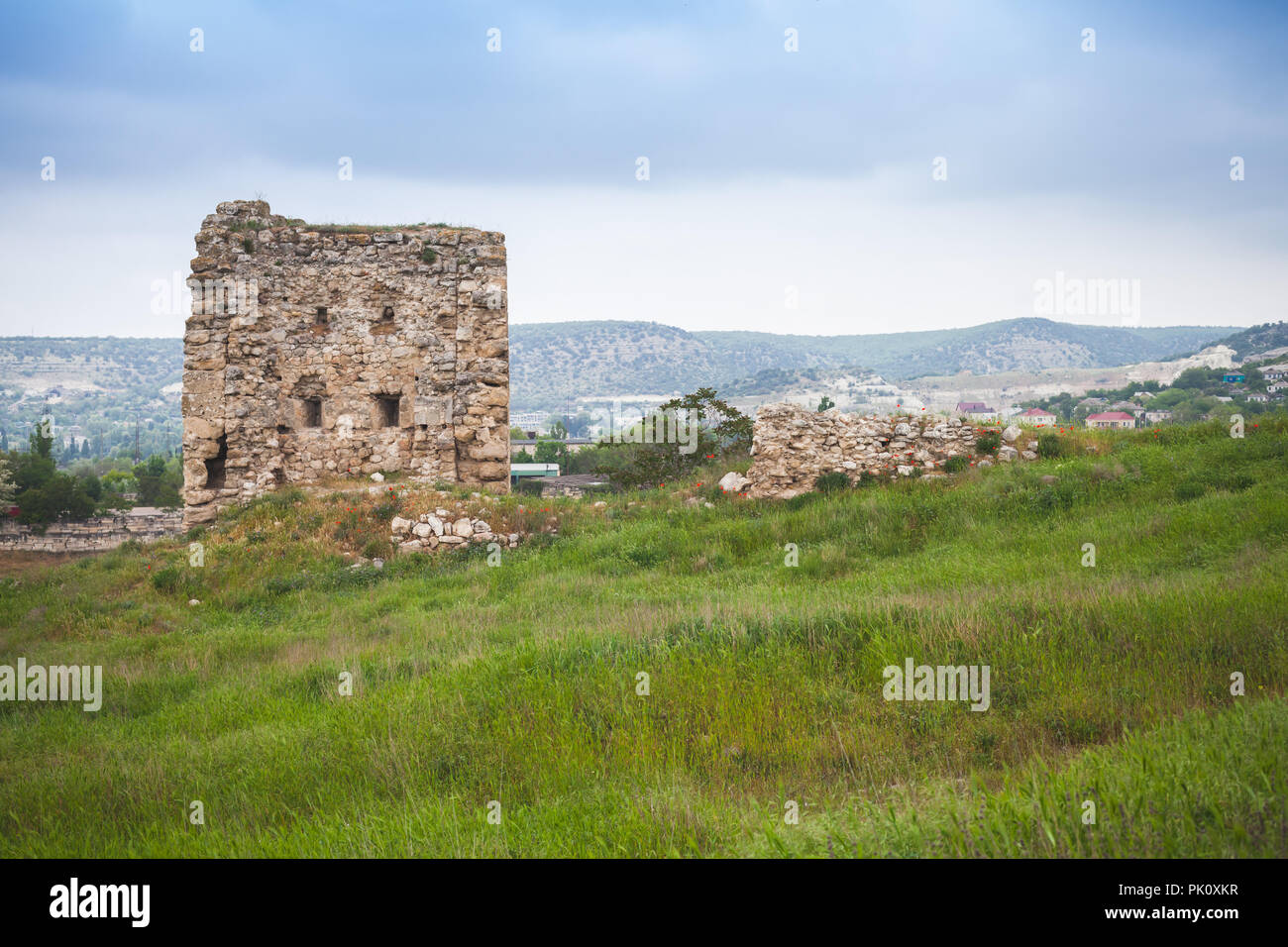 Ruins of Calamita - ancient fortress in Inkerman, Crimea Stock Photo ...