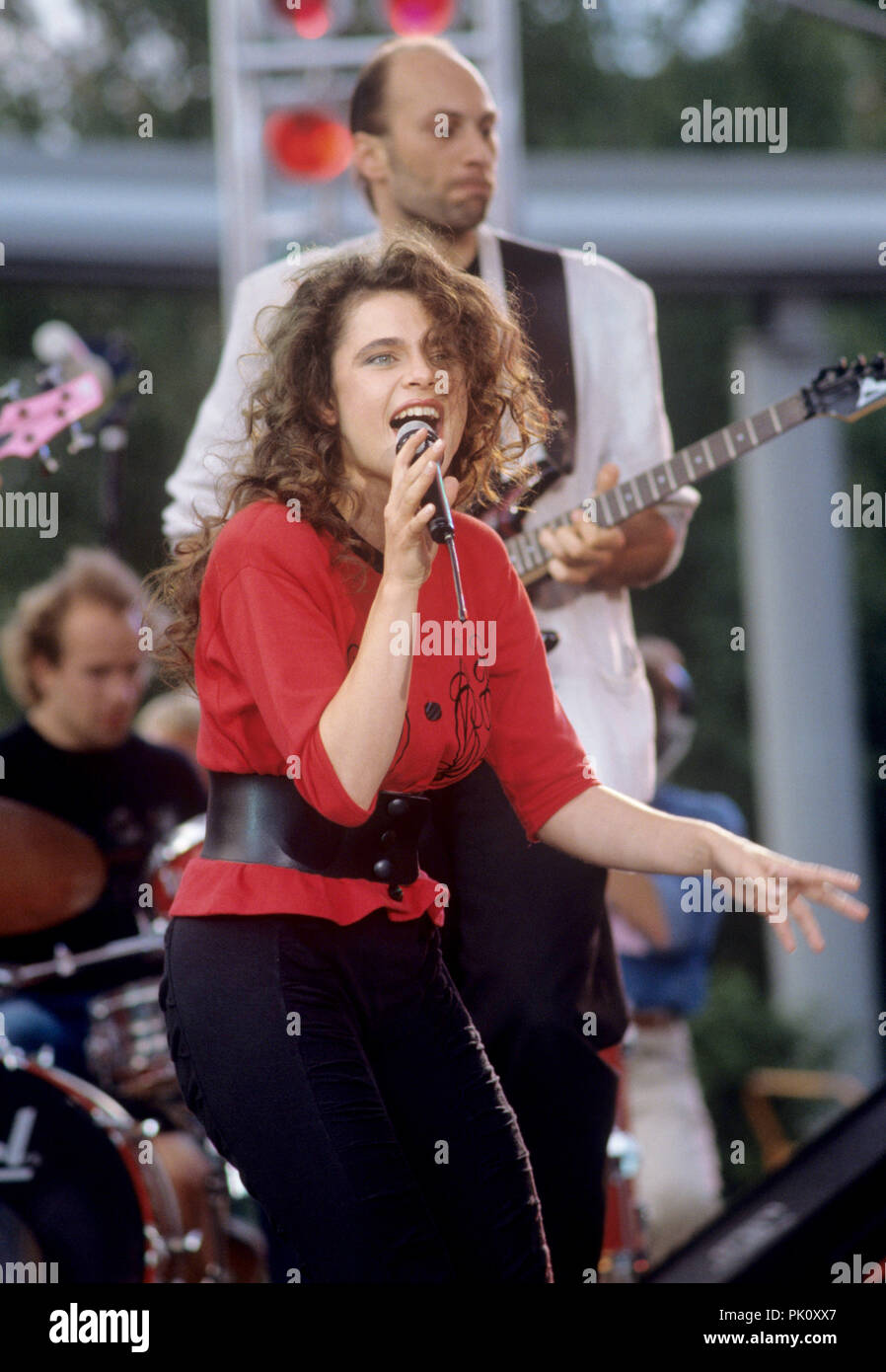 Jule Neigel Band in July 1988 in Brühl. | usage worldwide Stock Photo ...