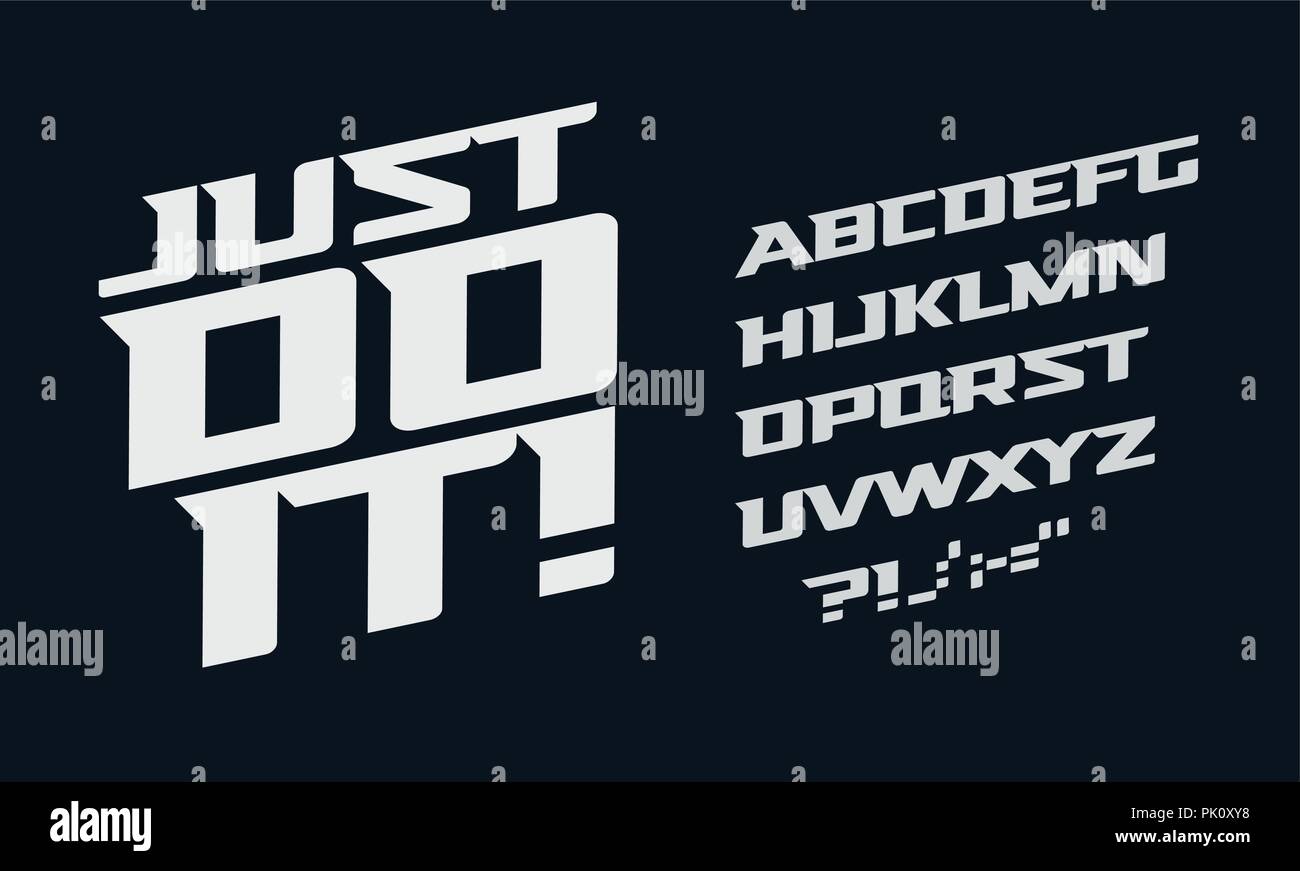 Drive vector alphabet. Race modern serif font. Dynamic movement letters ...