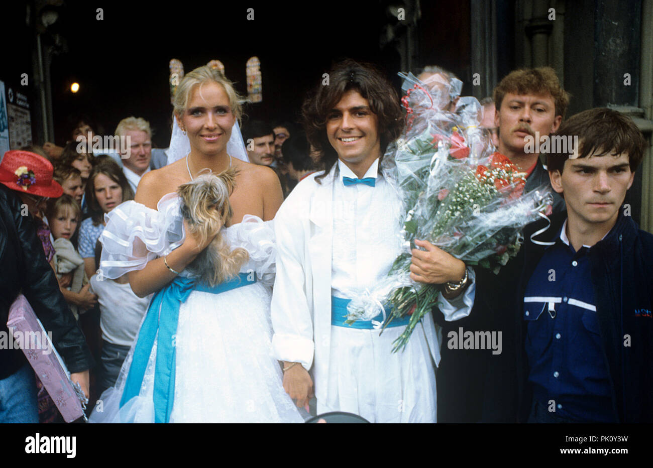 (l-r): Nora Balling, Thomas Anders on 27.07.1985 in Koblenz / Coblenz ...
