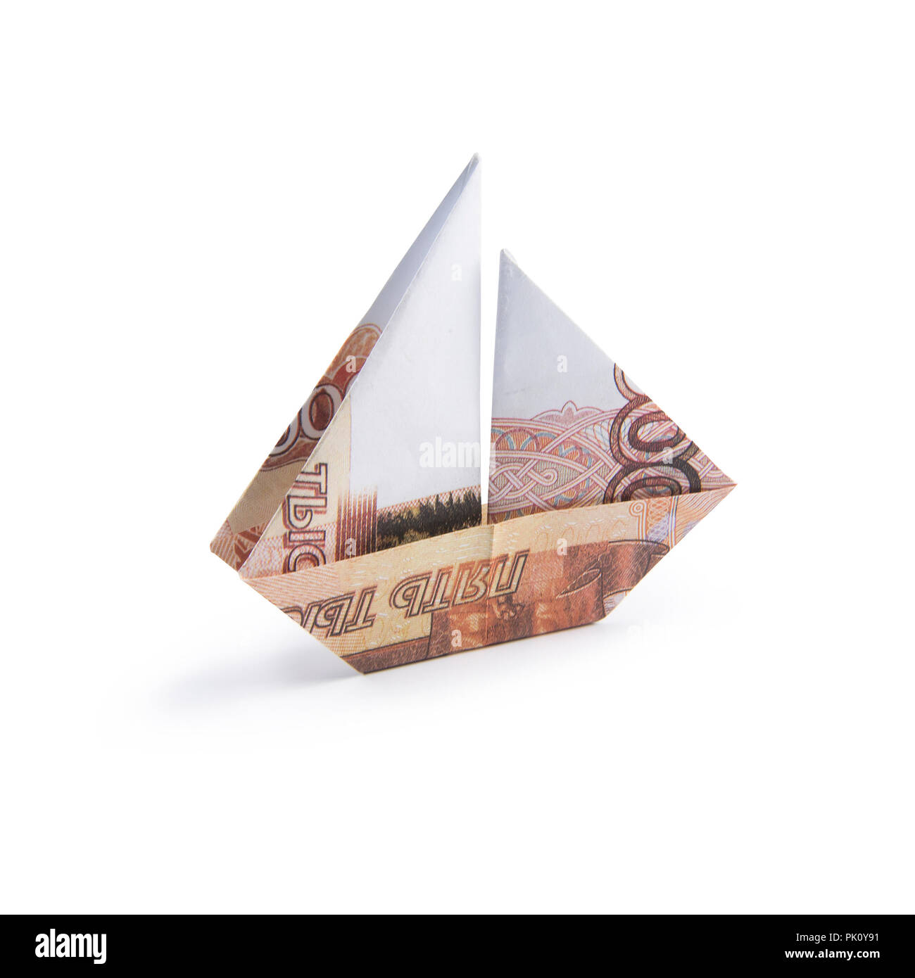 ship from banknotes Stock Photo - Alamy