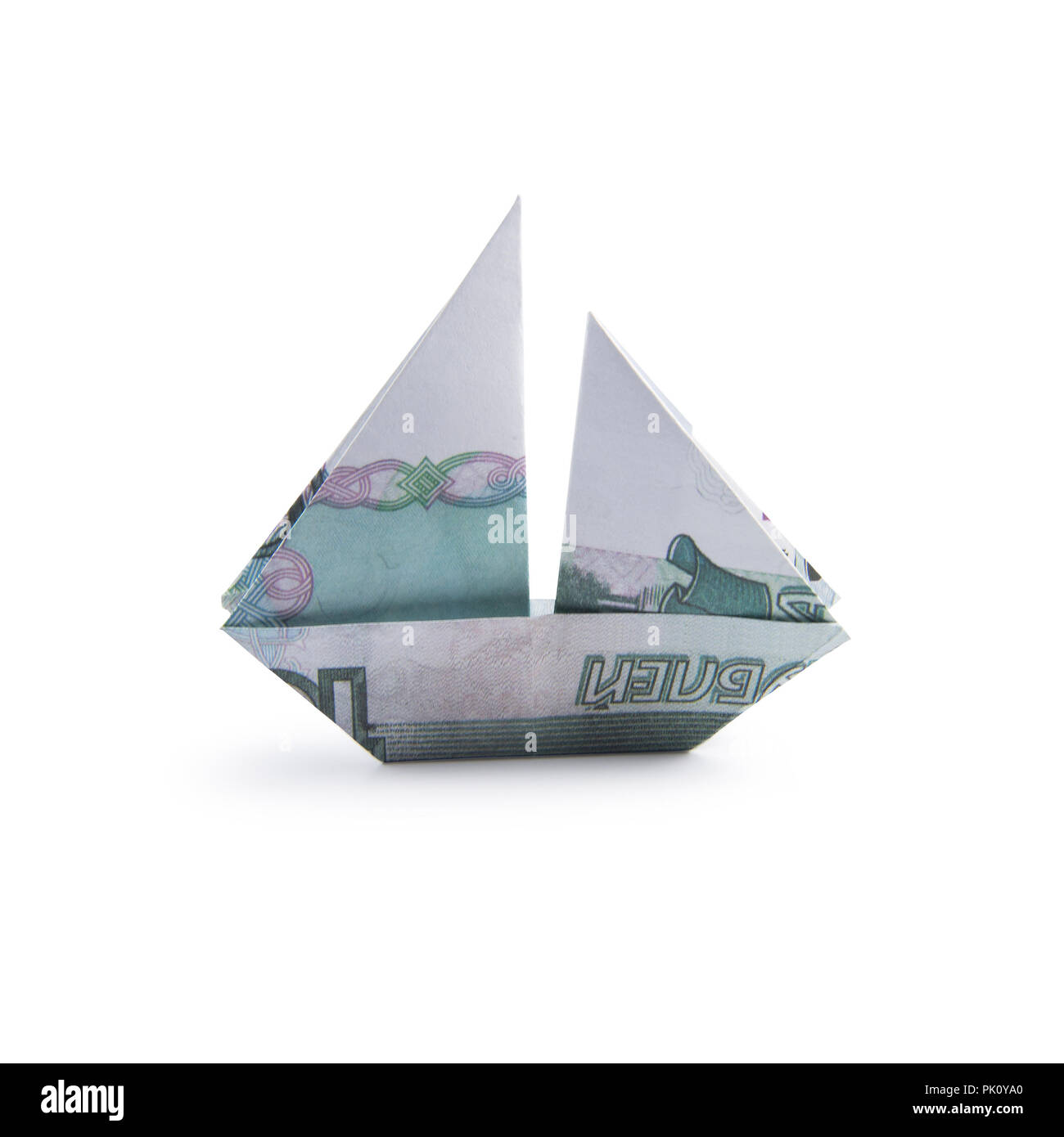 ship from banknotes Stock Photo - Alamy