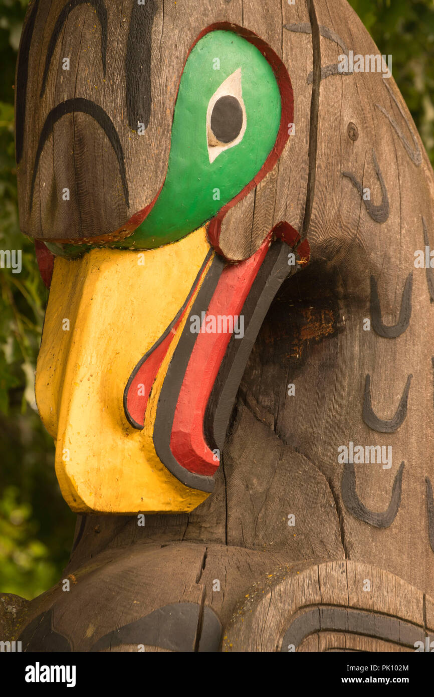 The Friendship Pole totem, Duncan, British Columbia, Canada Stock Photo ...