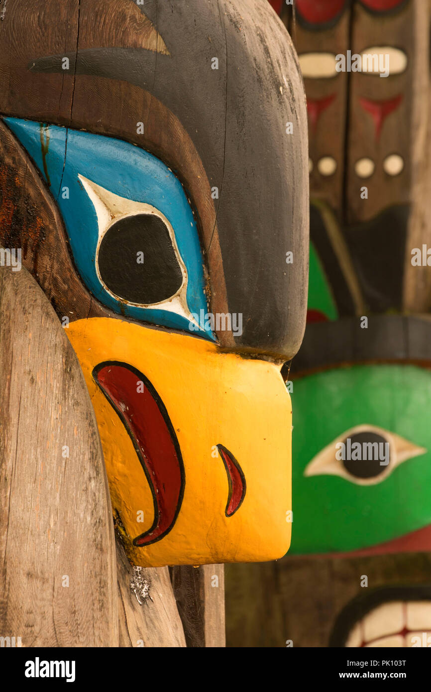 The Friendship Pole totem, Duncan, British Columbia, Canada Stock Photo ...