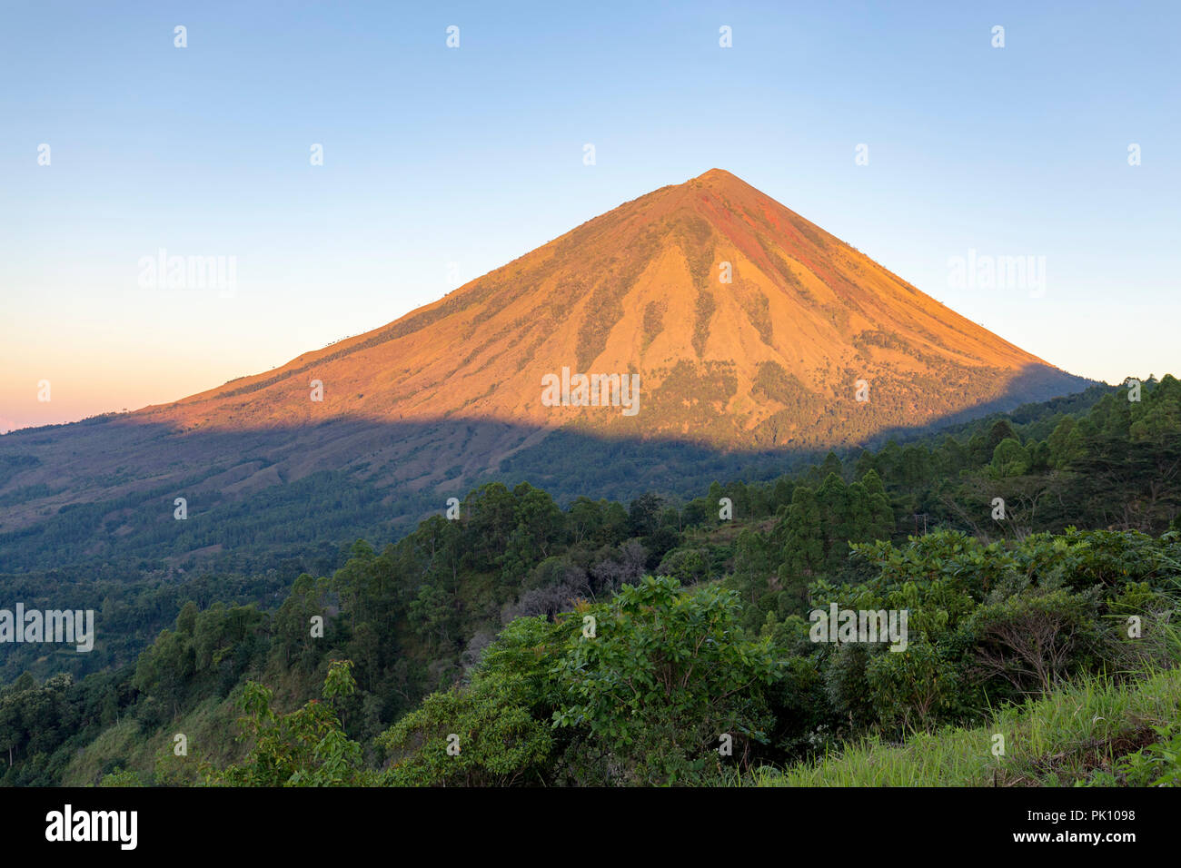 Wide angle view of Mt. Inerie in Flores, Indonesia Stock Photo - Alamy
