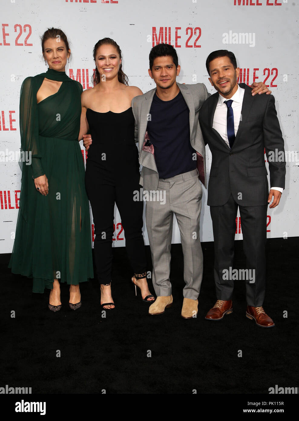 Premiere Of STX Films' "Mile 22" Featuring: Lauren Cohan, Ronda Rousey ...