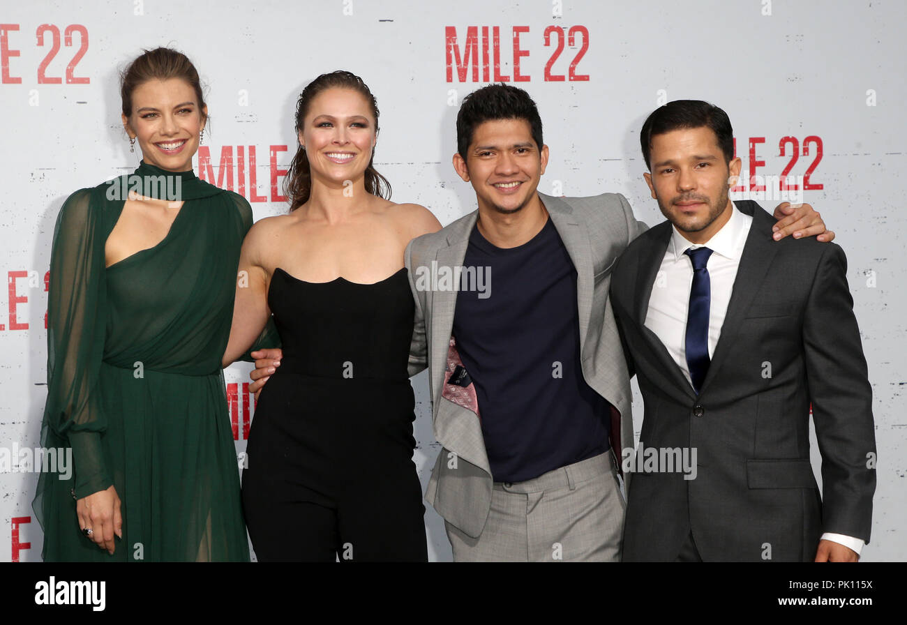 Premiere Of STX Films' "Mile 22" Featuring: Lauren Cohan, Ronda Rousey ...