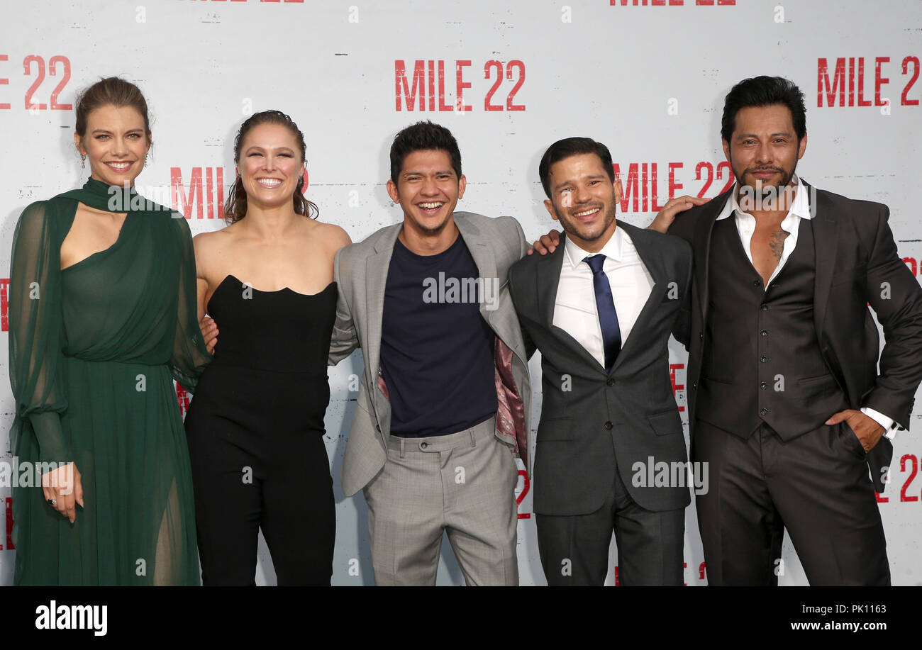 Premiere Of STX Films' "Mile 22" Featuring: Lauren Cohan, Ronda Rousey ...