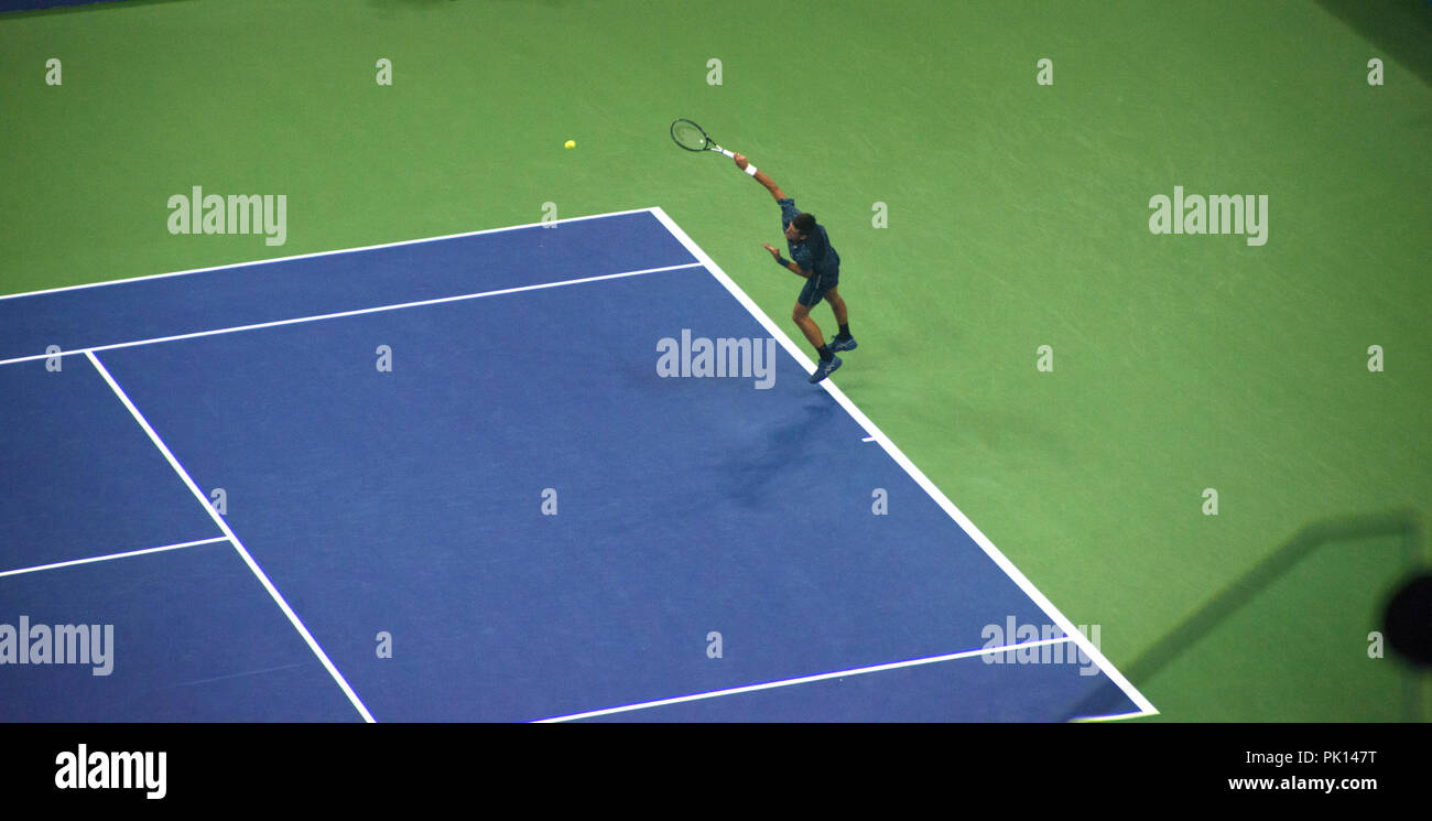 Novak Djokovic playing at the US Open Tennis 2018 Stock Photo - Alamy