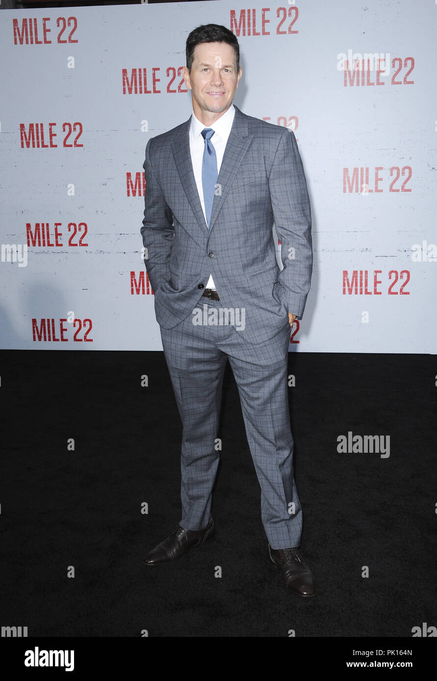 Film Premiere Mile 22 Featuring: Mark Wahlberg Where: Los Angeles ...