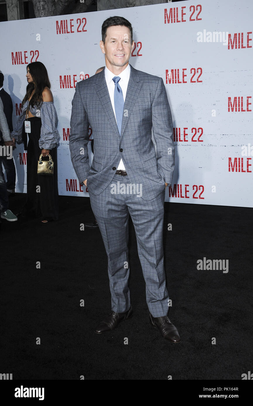 Film Premiere Mile 22 Featuring: Mark Wahlberg Where: Los Angeles ...