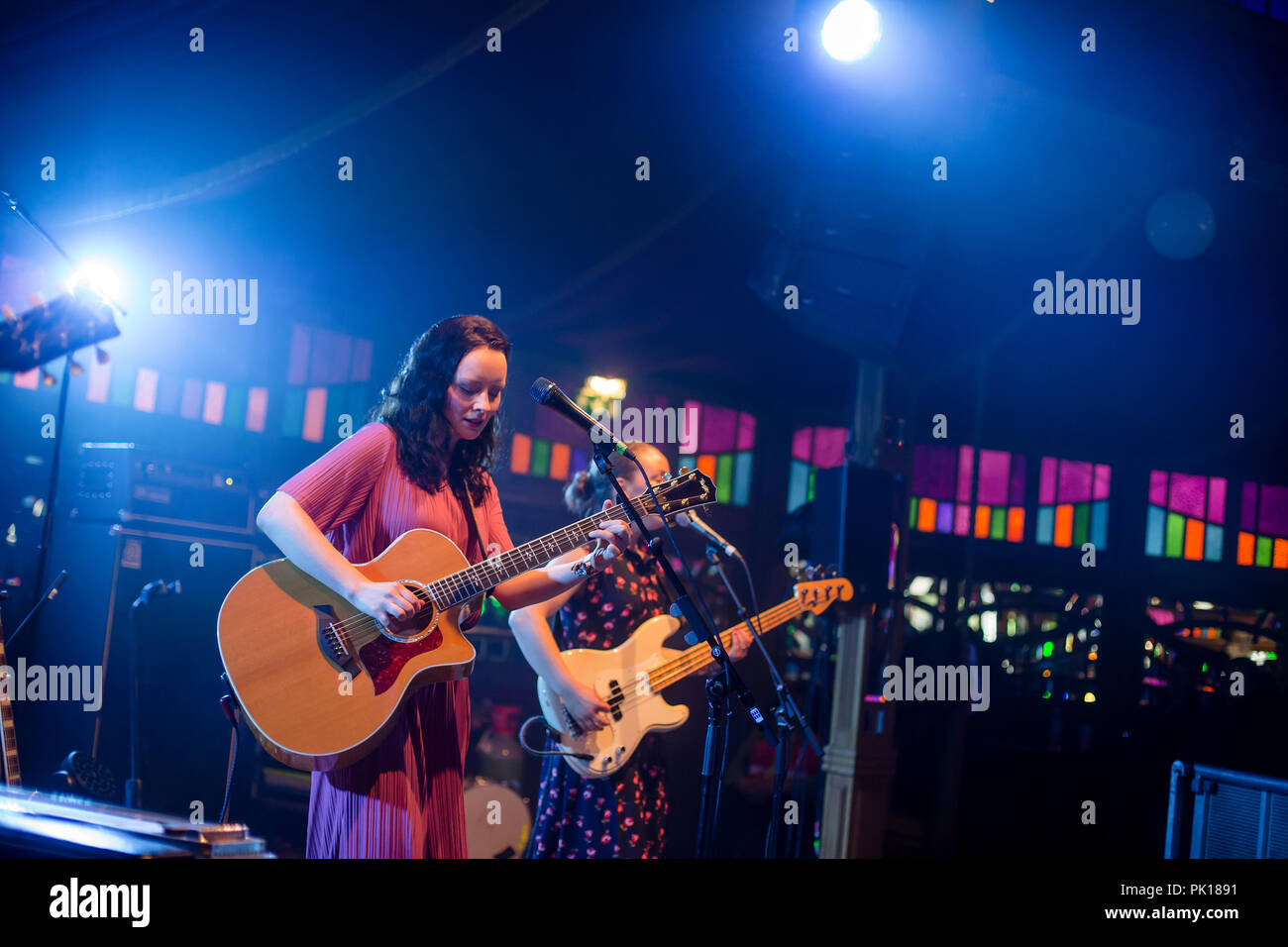 Norway, Bergen - June 14, 2018. The Norwegian country band Hollow ...