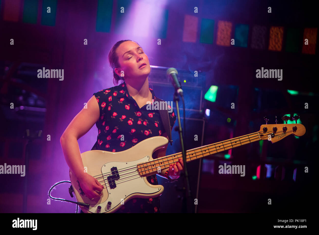 Norway, Bergen - June 14, 2018. The Norwegian country band Hollow ...