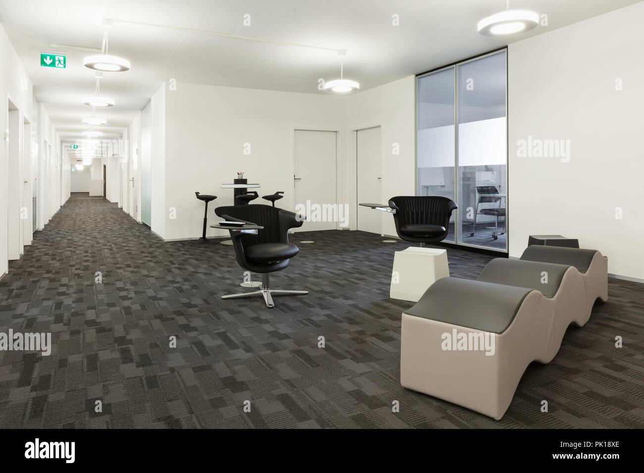 Interior, empty hall in modern building Stock Photo - Alamy