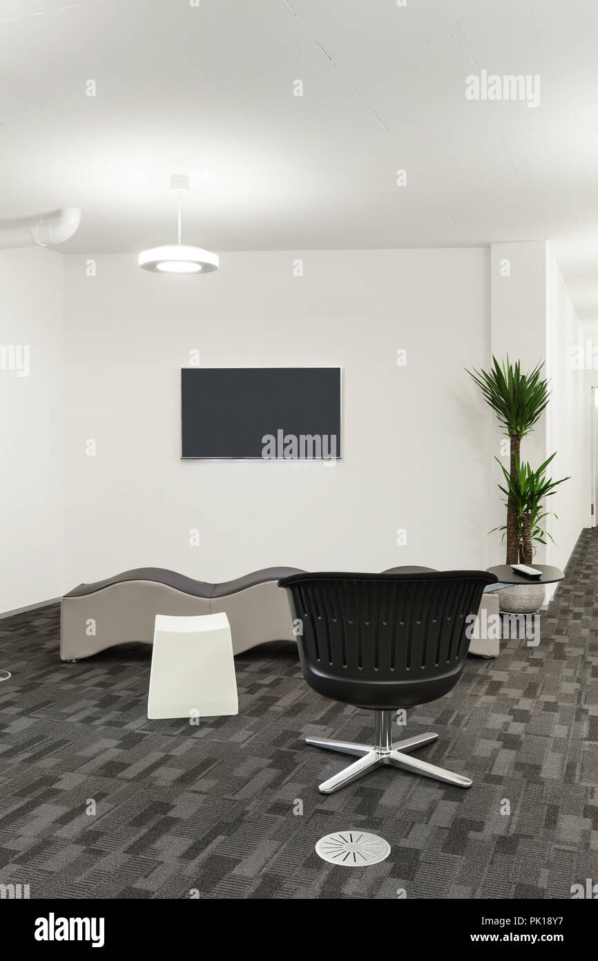 Interior, empty hall in modern building Stock Photo - Alamy