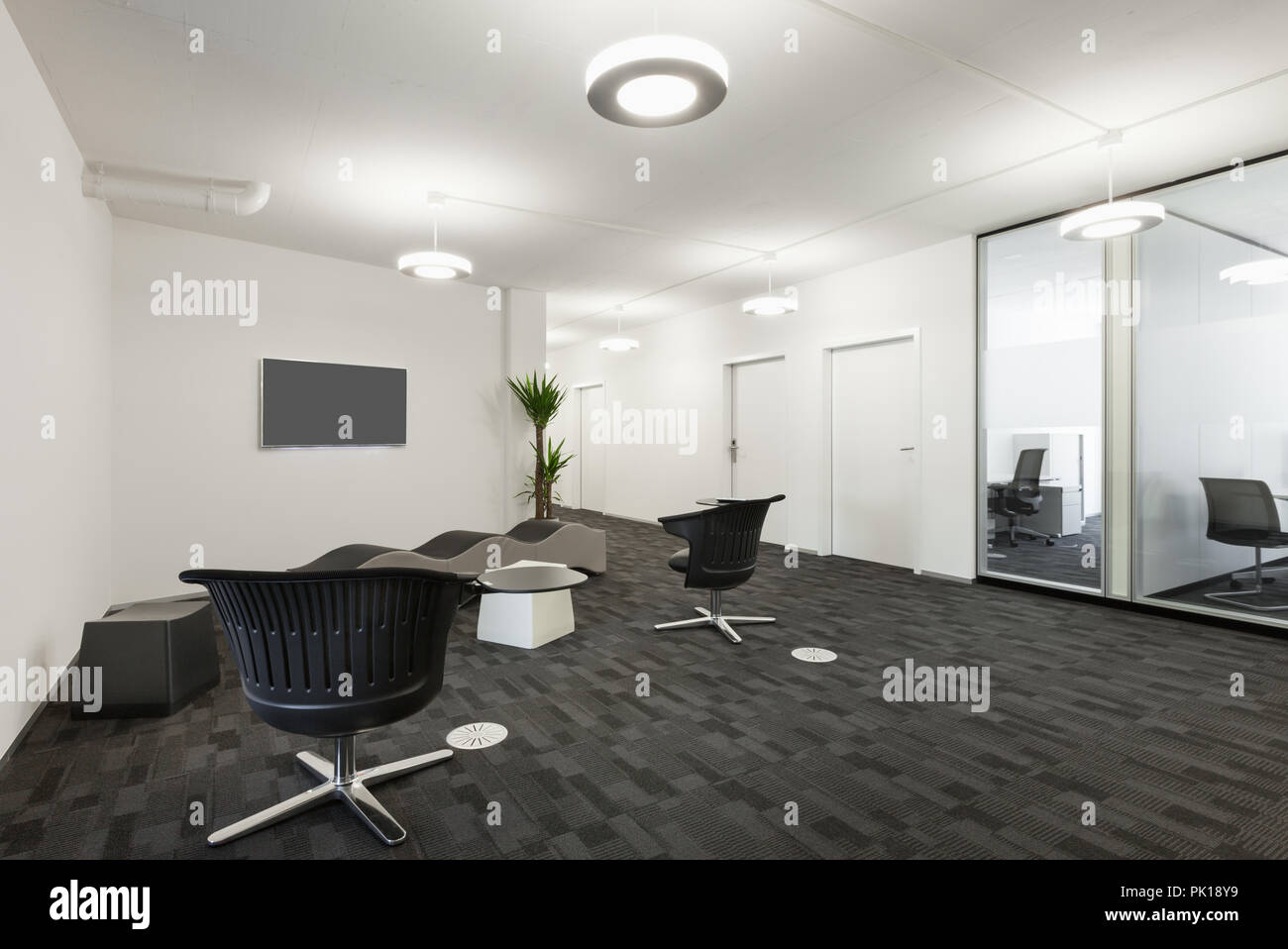 Interior, empty hall in modern building Stock Photo - Alamy