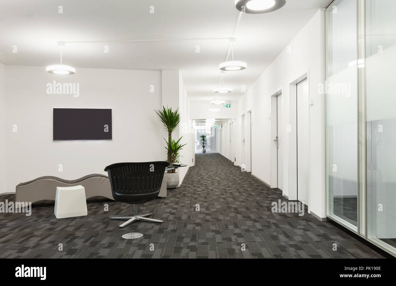 Interior, empty hall in modern building Stock Photo - Alamy