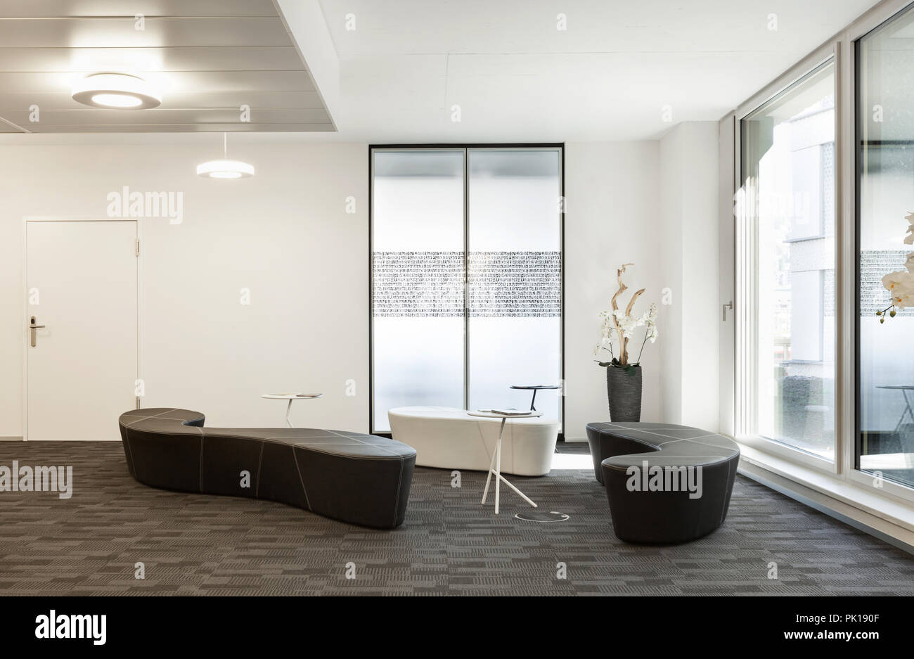 Interior, empty hall in modern building Stock Photo - Alamy