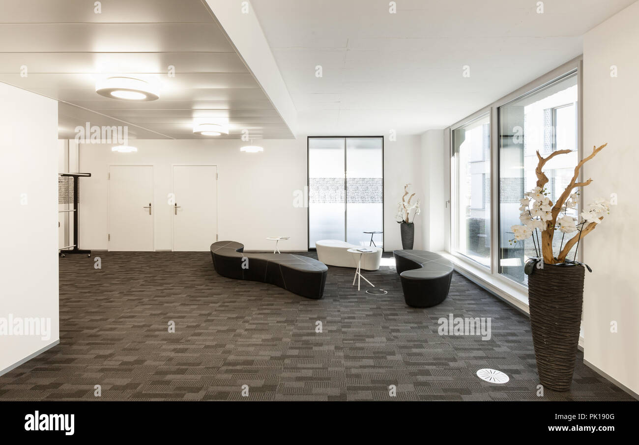 Interior, empty hall in modern building Stock Photo - Alamy