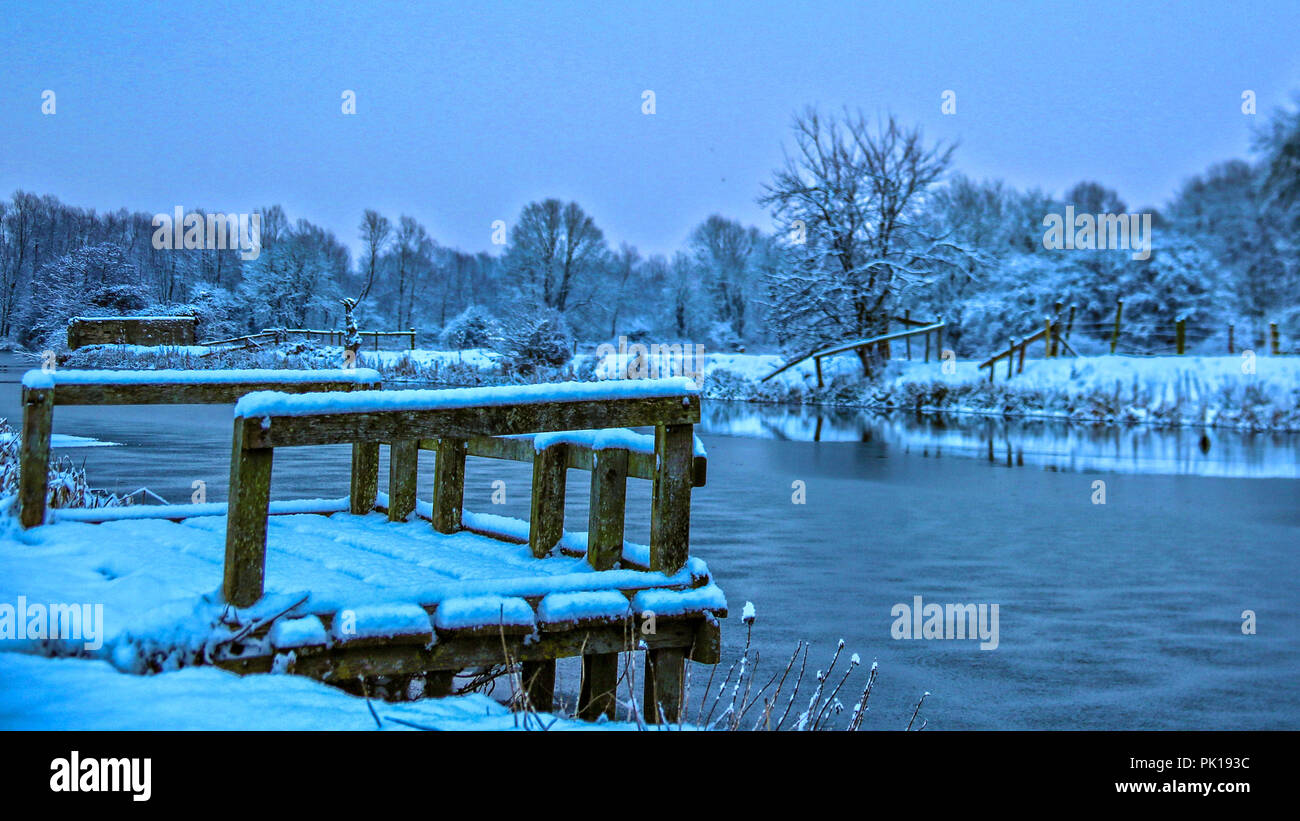 A snowy winter scene Stock Photo - Alamy