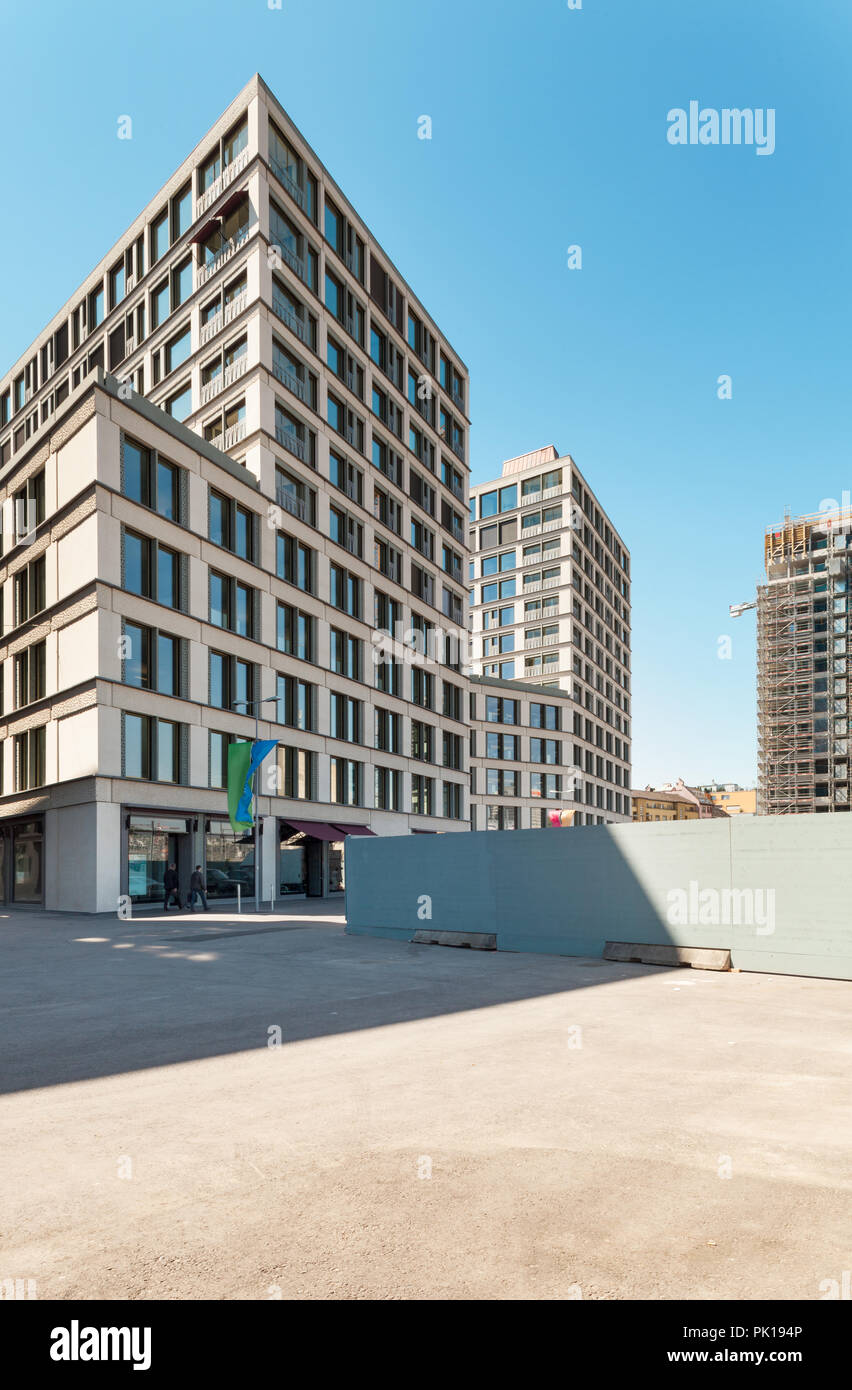 Modern building, outdoor, view from the square Stock Photo - Alamy