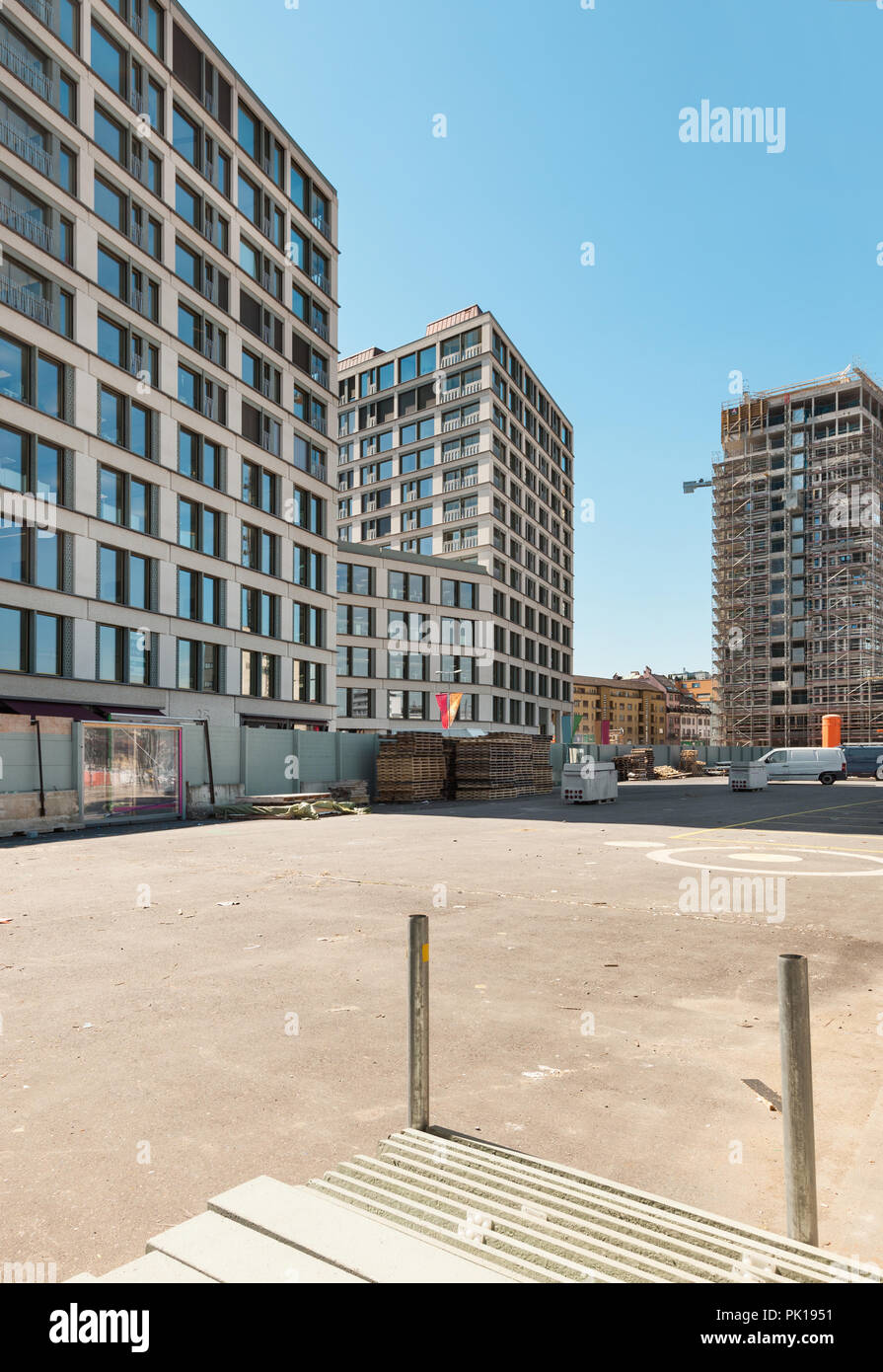 Modern building, outdoor, view from the square Stock Photo - Alamy