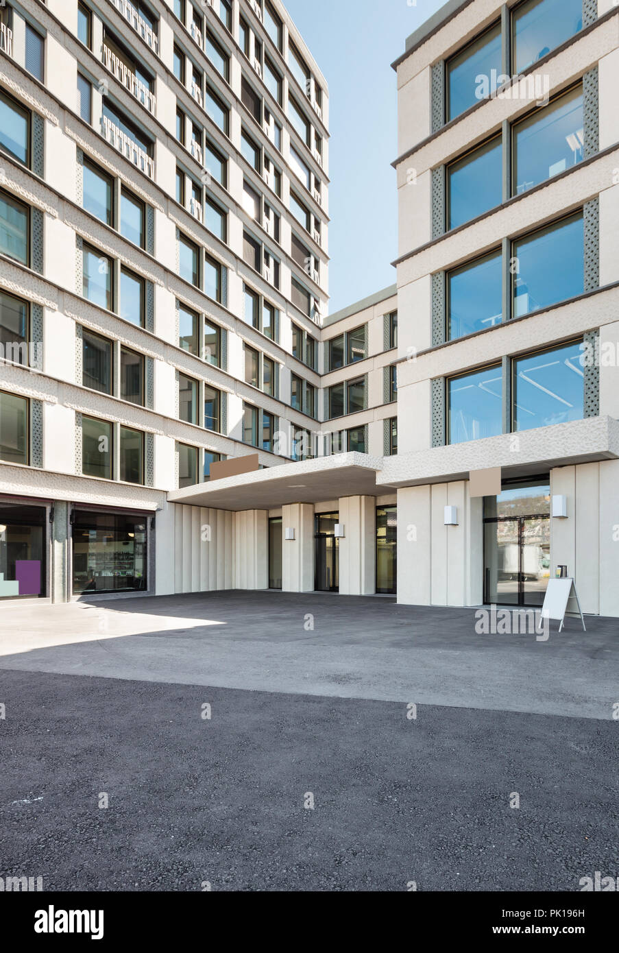 Modern building, outdoor, view from the square Stock Photo - Alamy