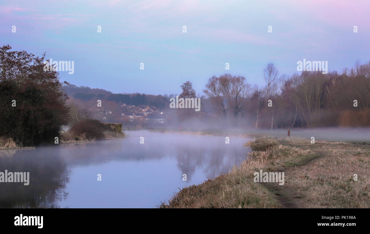 Mist on the river Stock Photo - Alamy