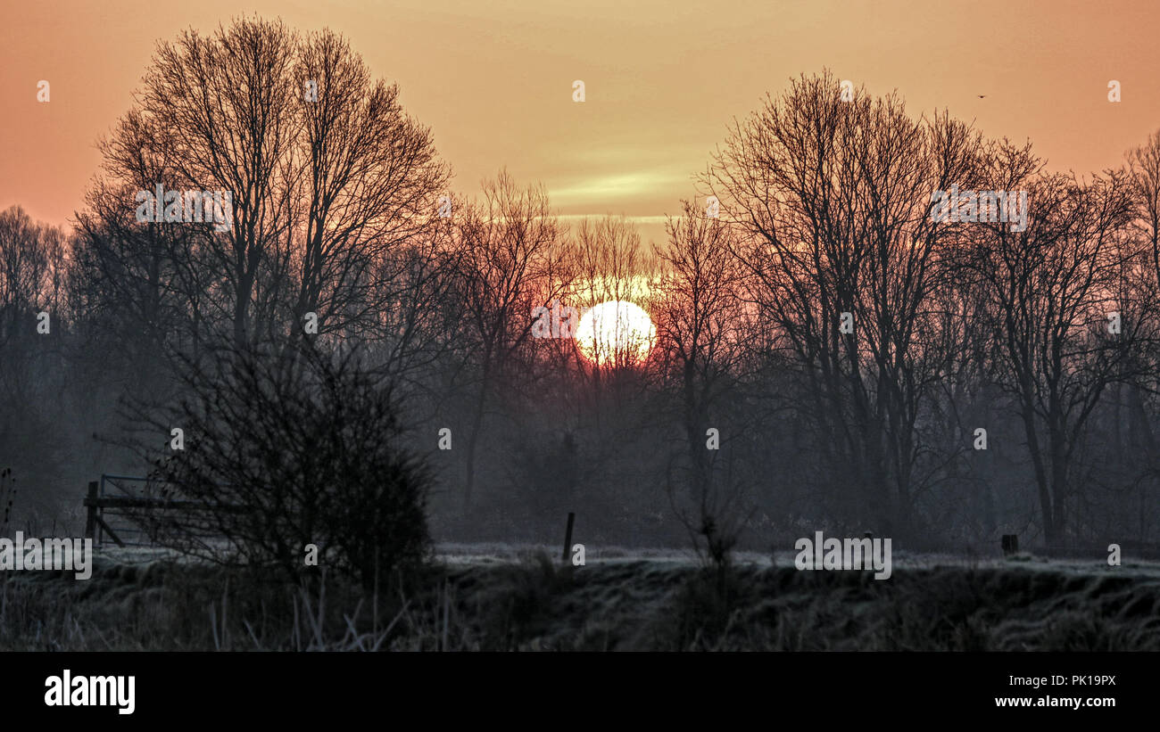 Sun Rise at The River Stock Photo - Alamy
