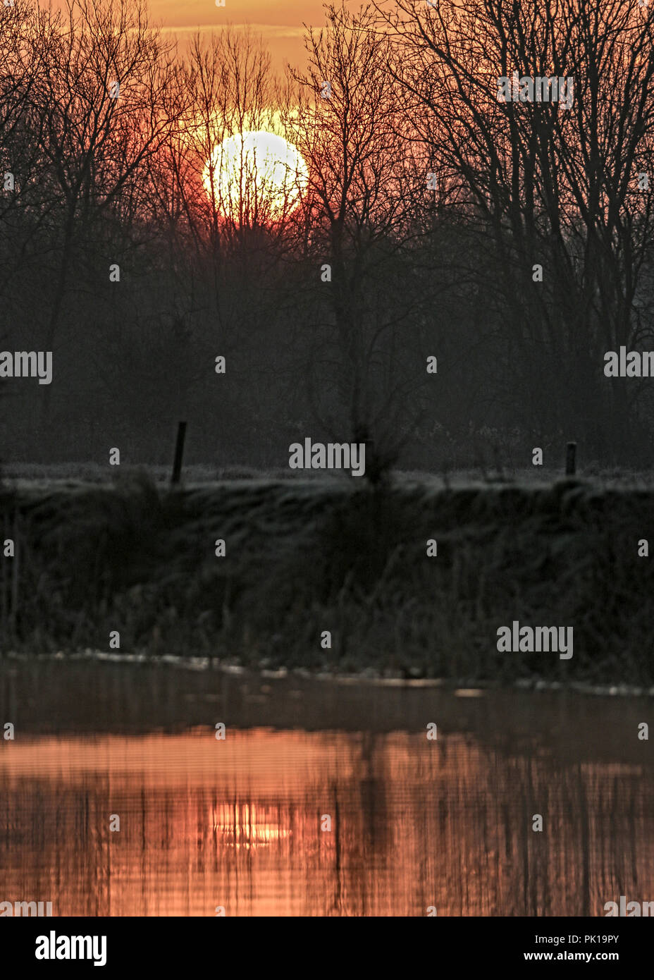 Sun Rise at The River Stock Photo - Alamy