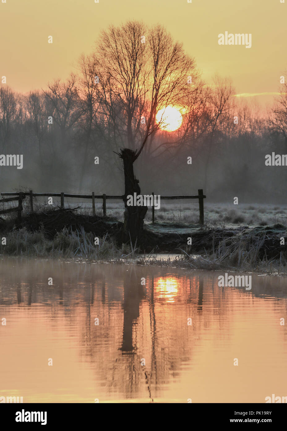 Sun Rise at The River Stock Photo - Alamy