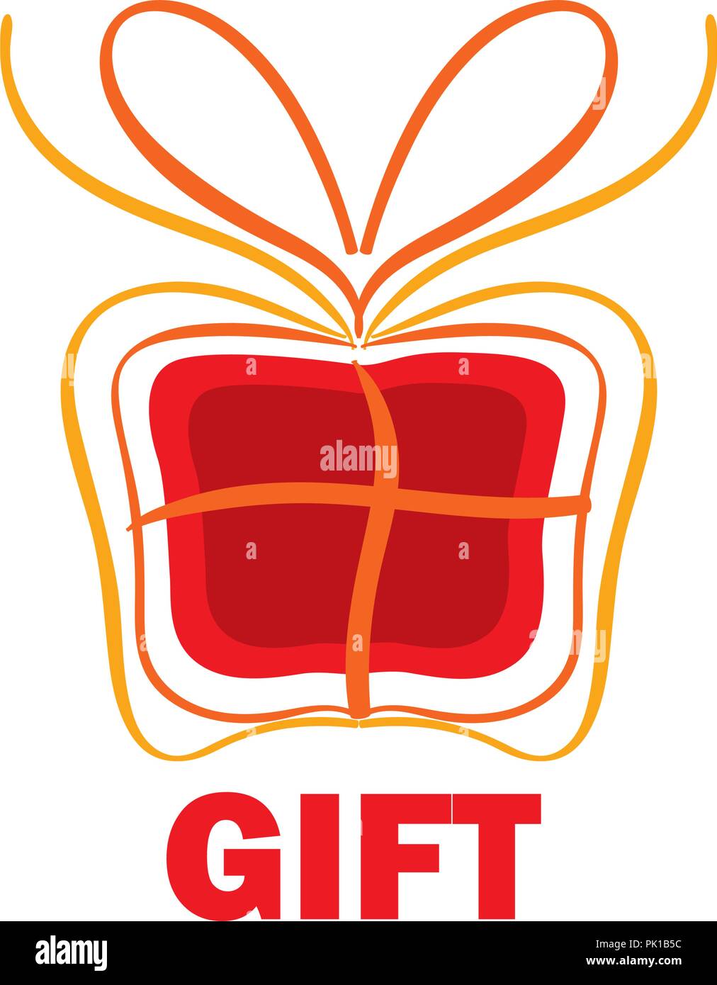 vector logo box with gifts Stock Vector Image & Art - Alamy