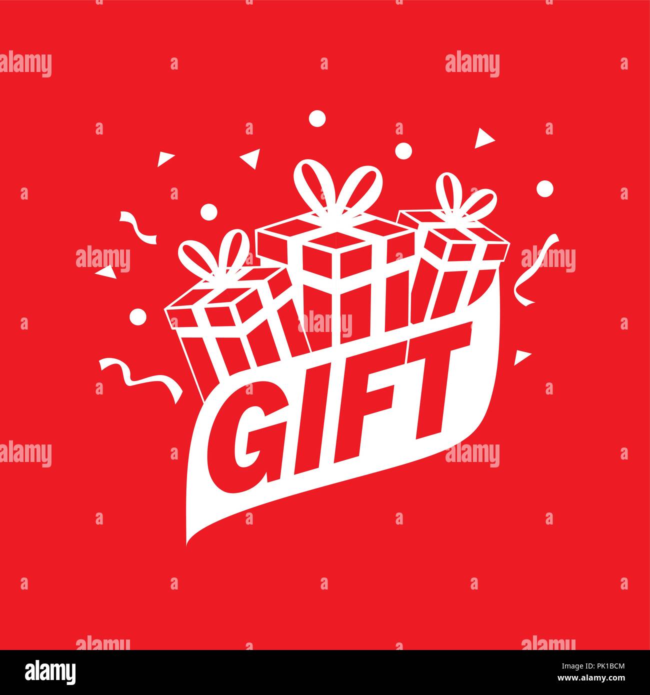 vector logo box with gifts Stock Vector Image & Art - Alamy