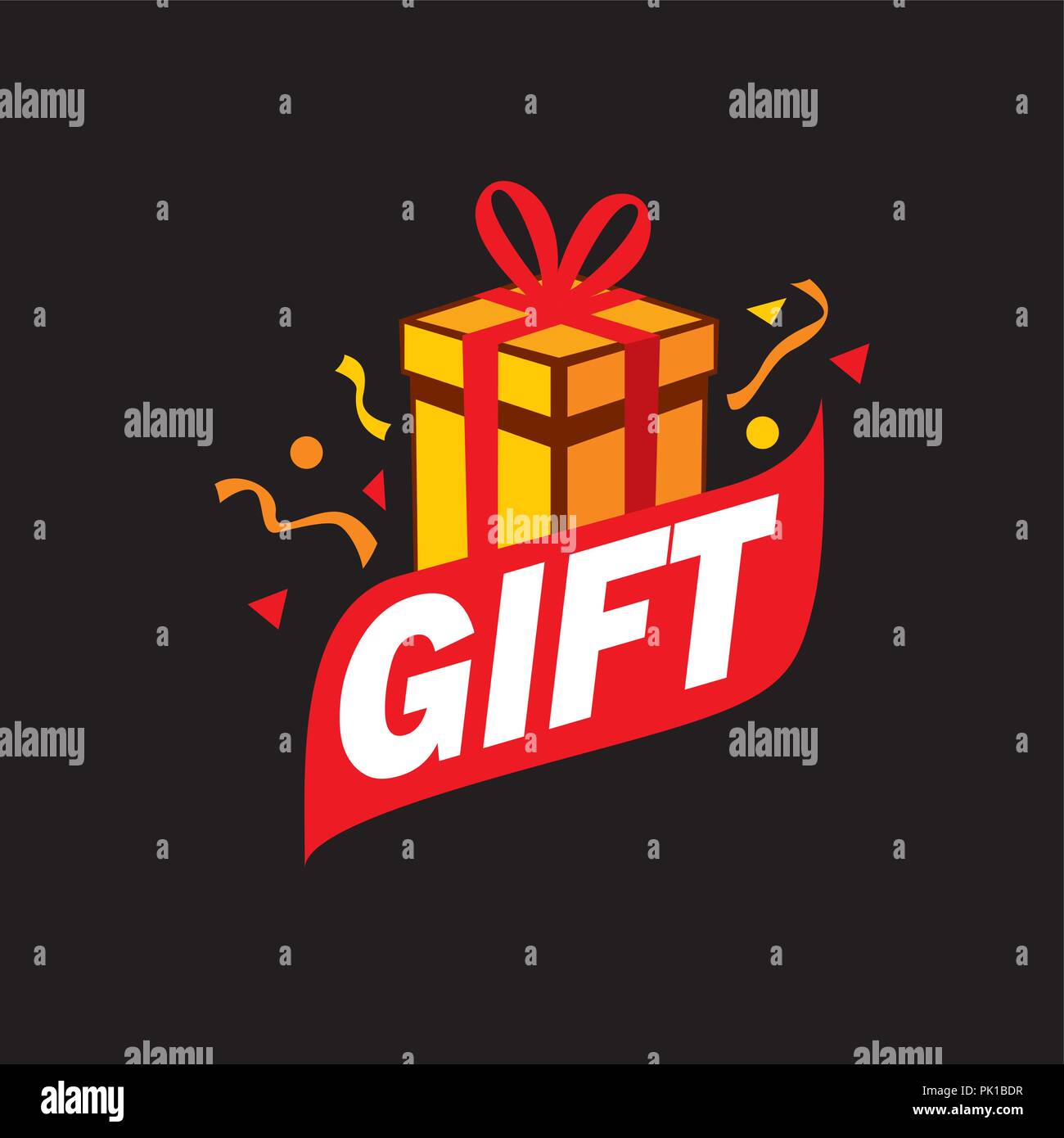 vector logo box with gifts Stock Vector Image & Art - Alamy