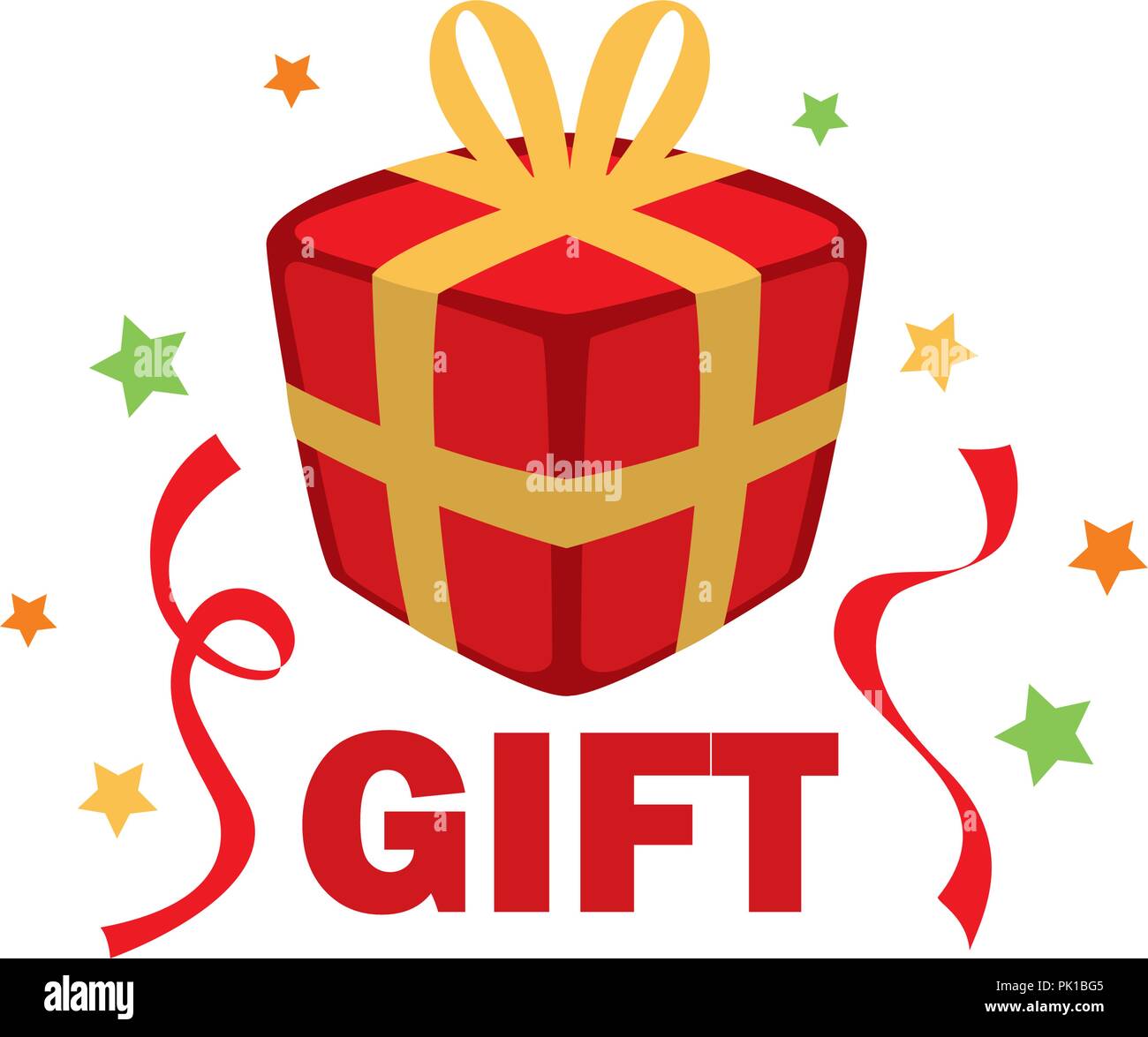 vector logo box with gifts Stock Vector Image & Art - Alamy