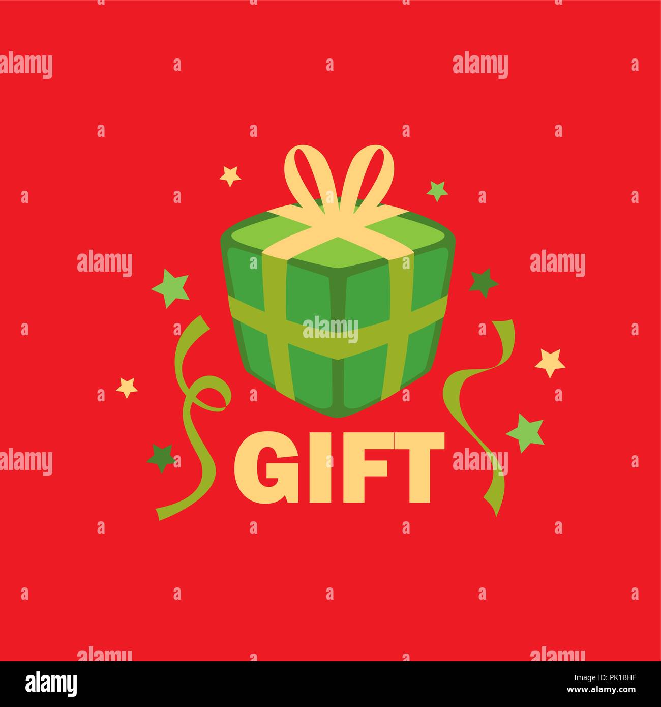 vector logo box with gifts Stock Vector Image & Art - Alamy