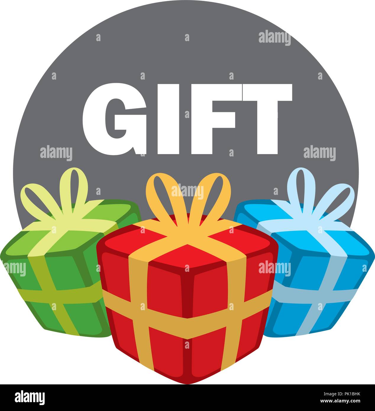 vector logo box with gifts Stock Vector Image & Art - Alamy