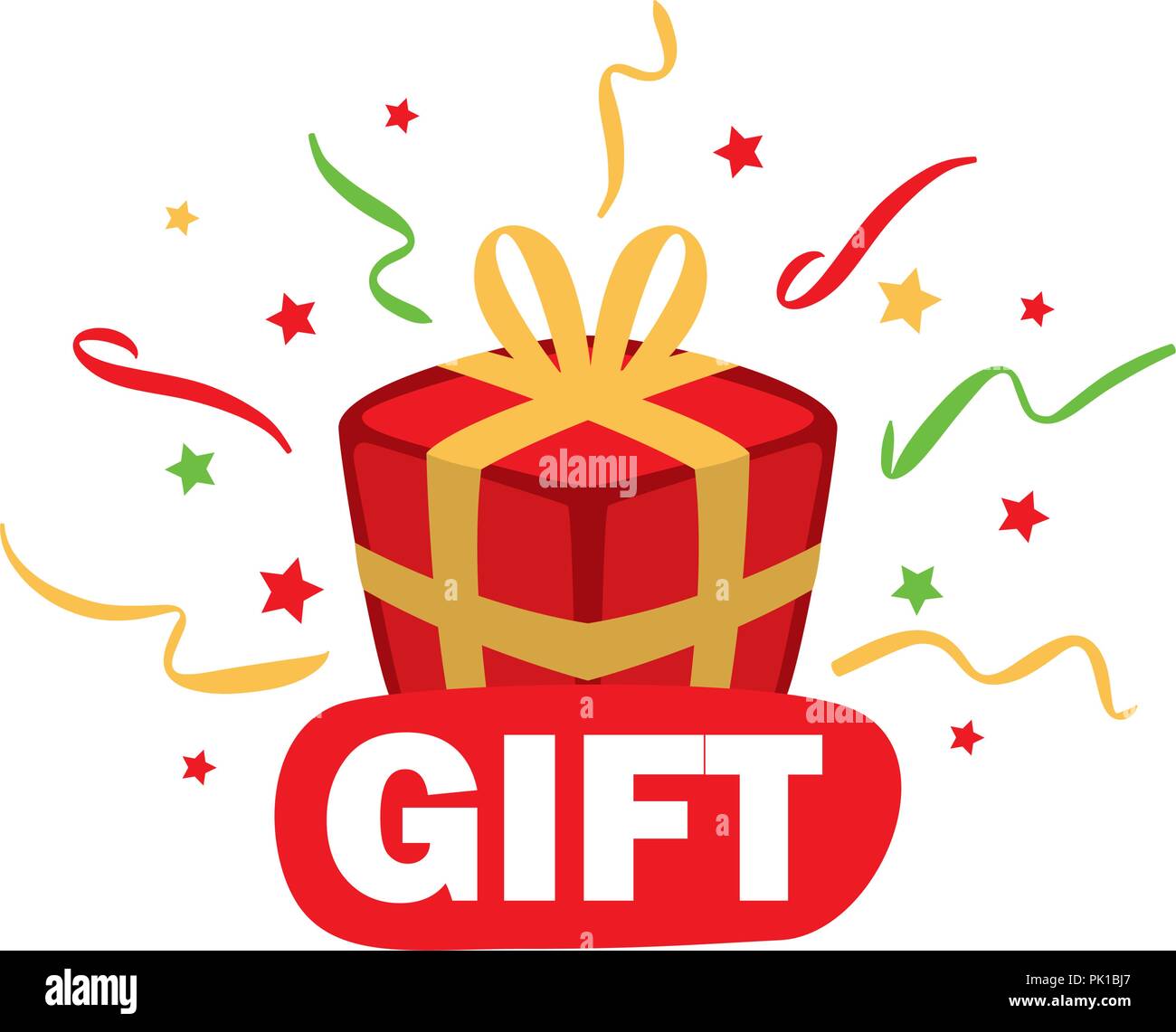 vector logo box with gifts Stock Vector Image & Art - Alamy